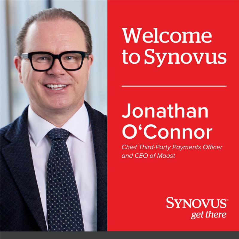 Synovus names chief third-party payments officer, Maast CEO - Synovus