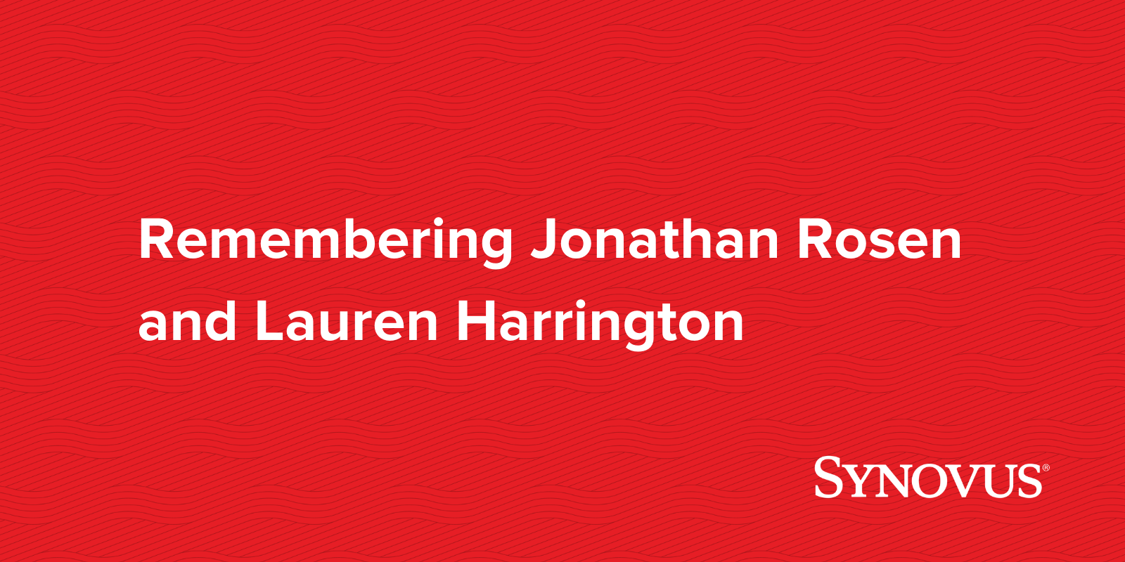 Statement from President and CEO Kevin Blair on Jonathan Rosen - Synovus